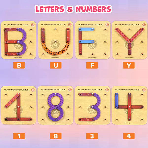 Wooden Alphabets Construction Puzzles Toys for Kids 3 4 5 Years | Great ...