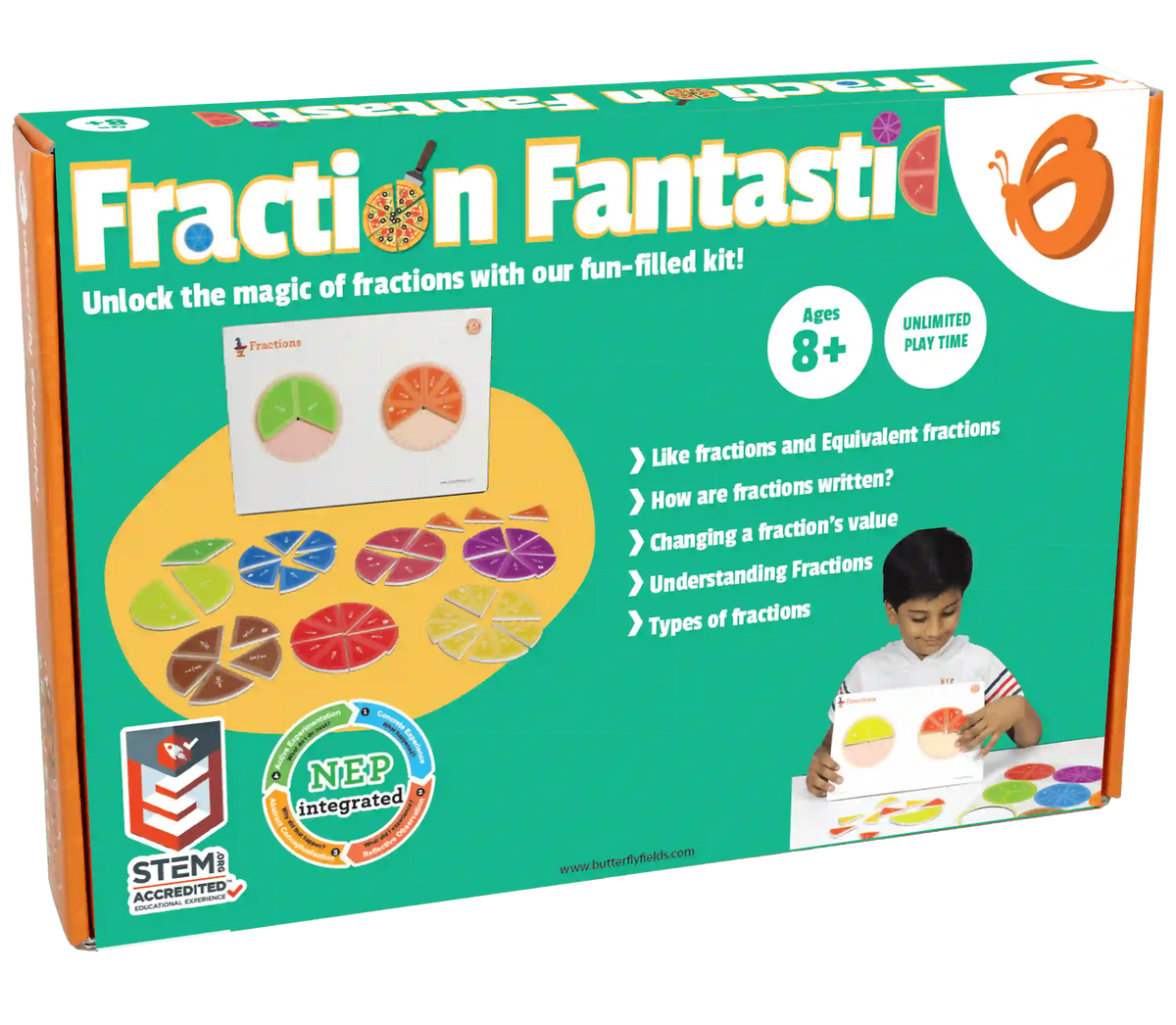 Fraction Mastery Math Learning Kit | 6-8 yrs
